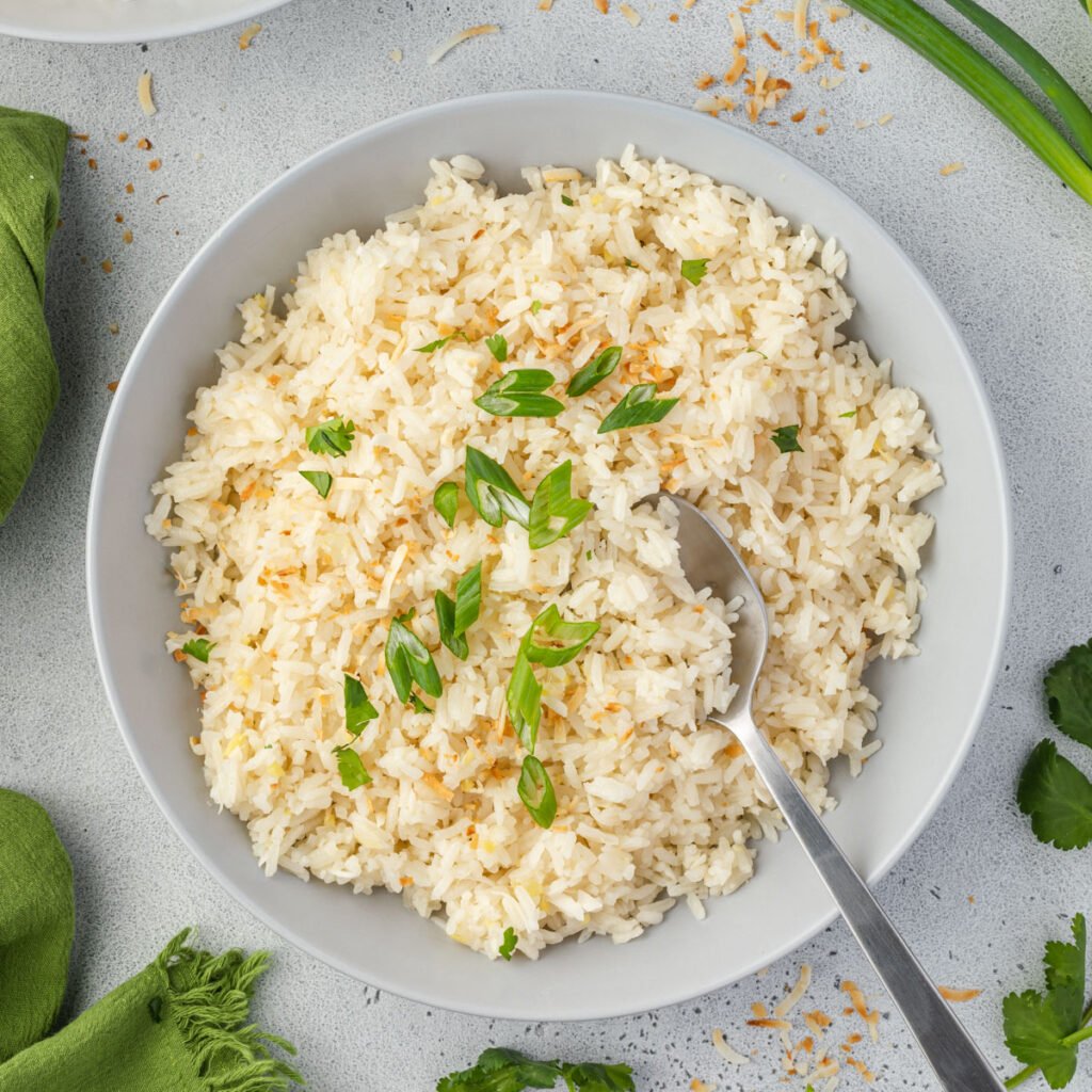 Savory Coconut Jasmine Rice – State of Dinner Creamy Rice