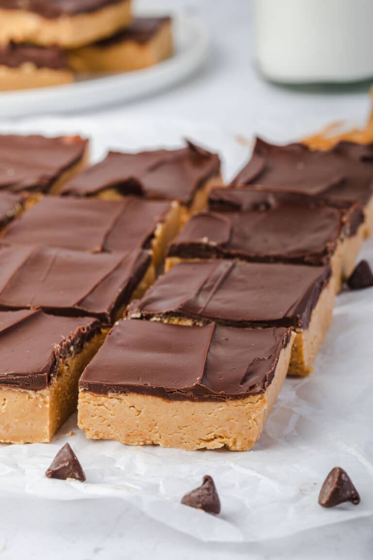 No-Bake Peanut Butter Buckeye Bars