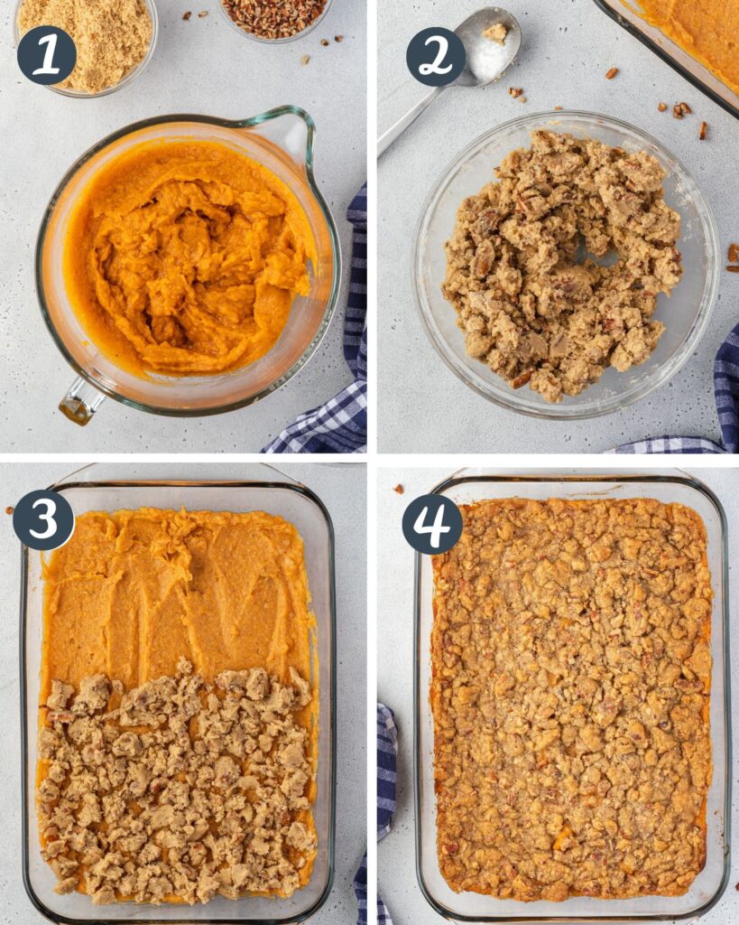 Sweet Potato Crunch Casserole with Brown Sugar Pecan Topping