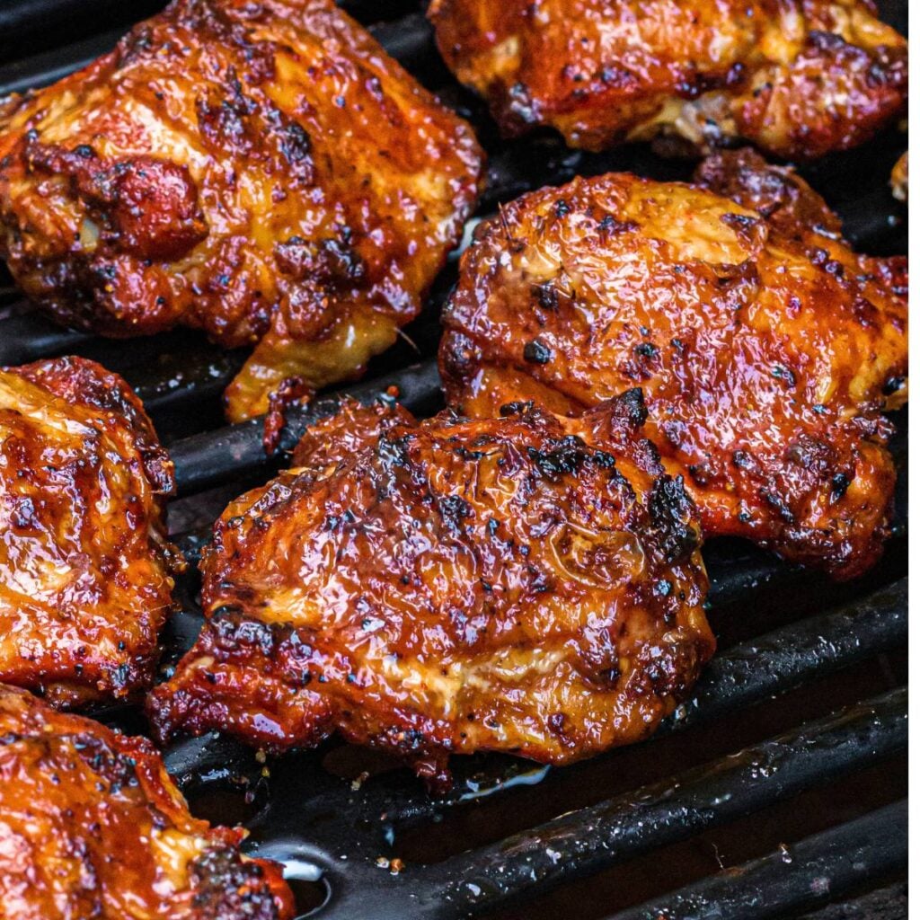 Simple Smoked Chicken Thighs with Crispy Skin