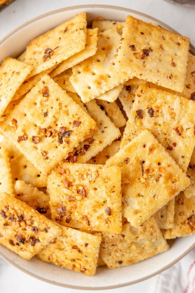 Zesty Baked Fire Crackers (that are crisp, not greasy!)